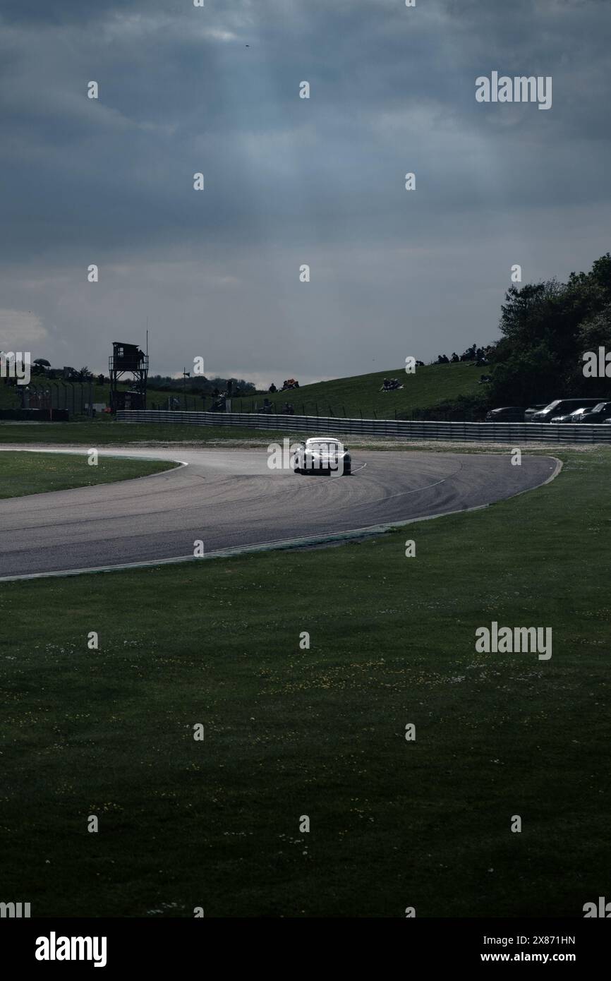 Porsche Spec Racing at Thruxton Motor Circuit Stock Photo - Alamy