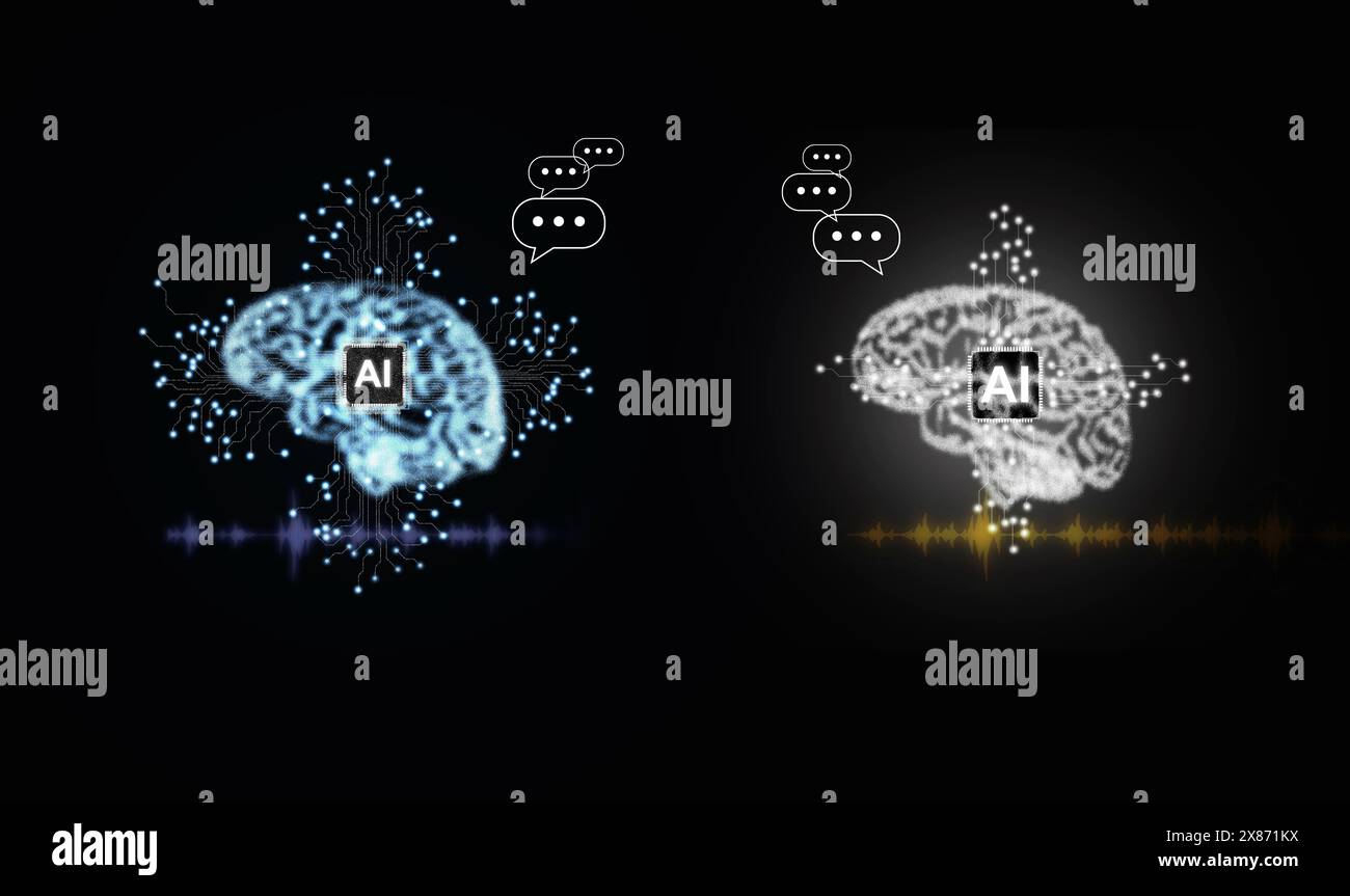 Two AIs talking to each other. Conversation between two virtual ...