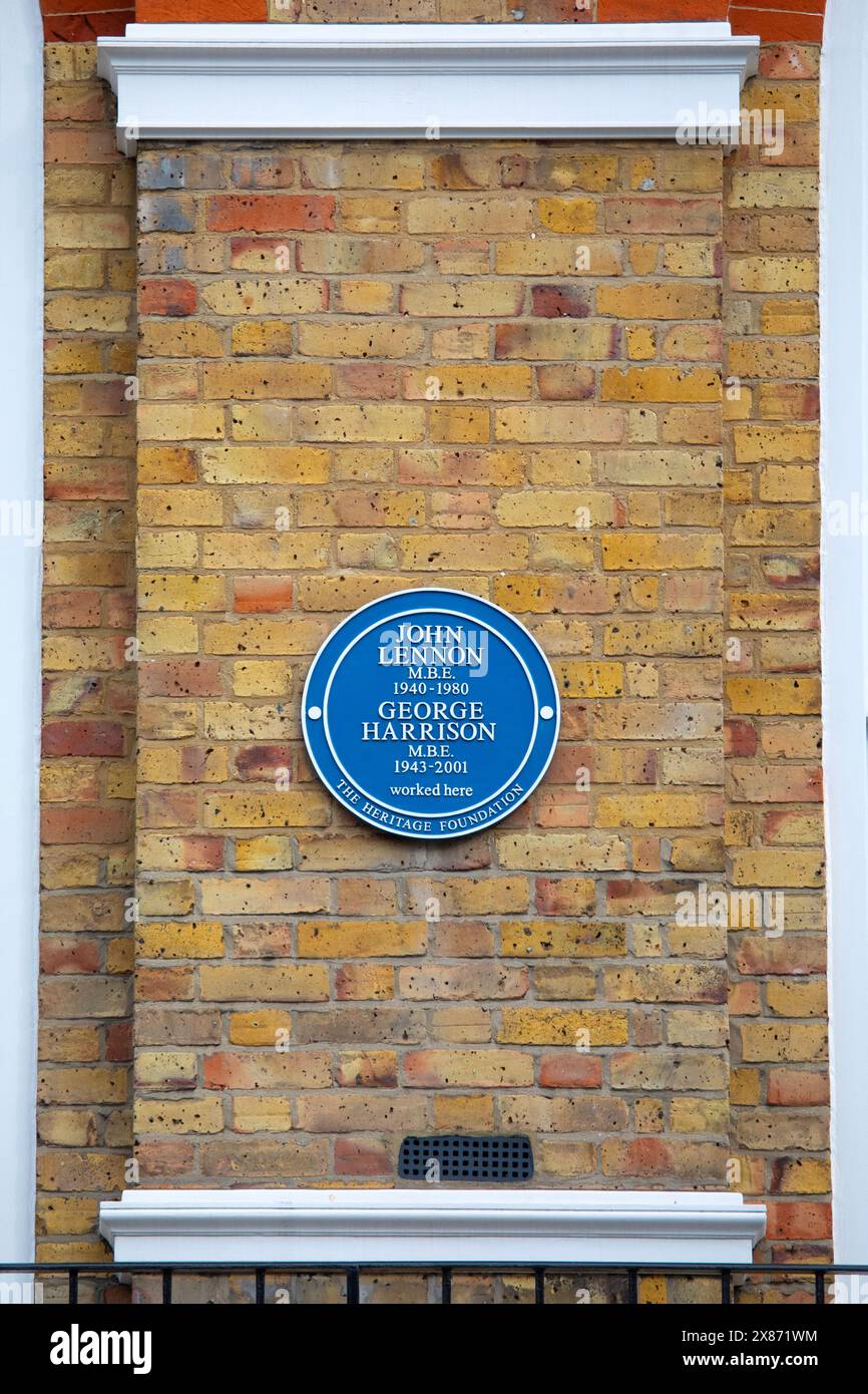 London, UK - March 4th 2024: Plaque on Baker Street in London, marking ...