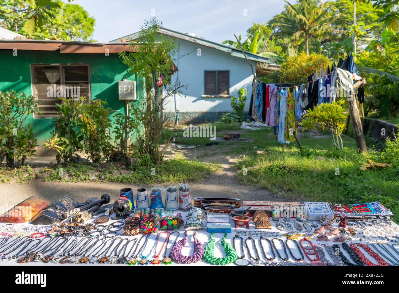 A Fijian ethnic village in Lautoka, Fiji, South Pacific Stock Photo - Alamy