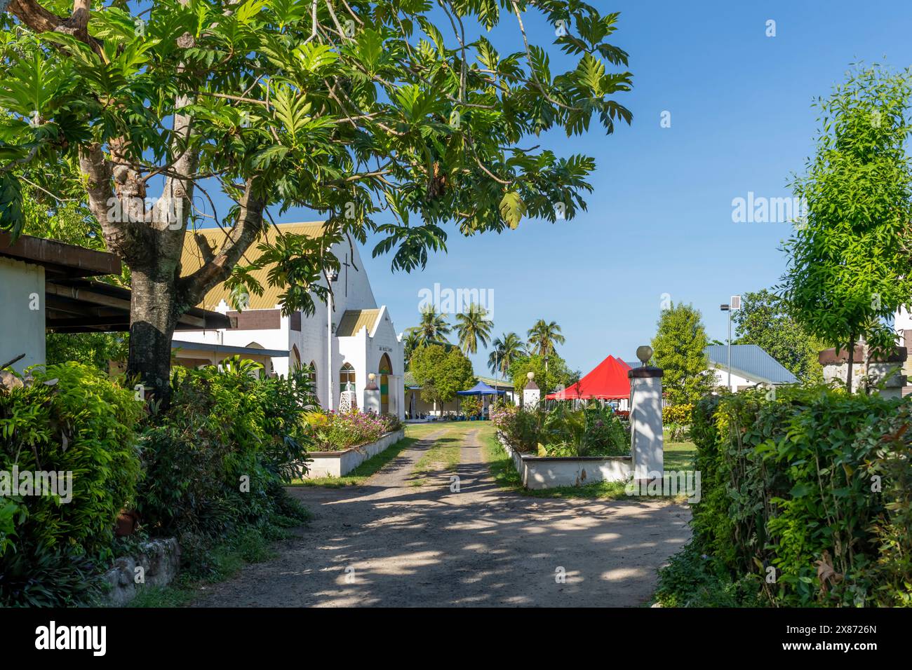 A Fijian ethnic village in Lautoka, Fiji, South Pacific Stock Photo - Alamy
