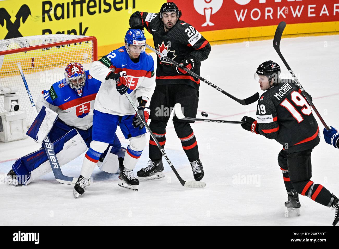 Prague, Czech Republic. 23rd May, 2024. Canada vs Slovakia quarter ...