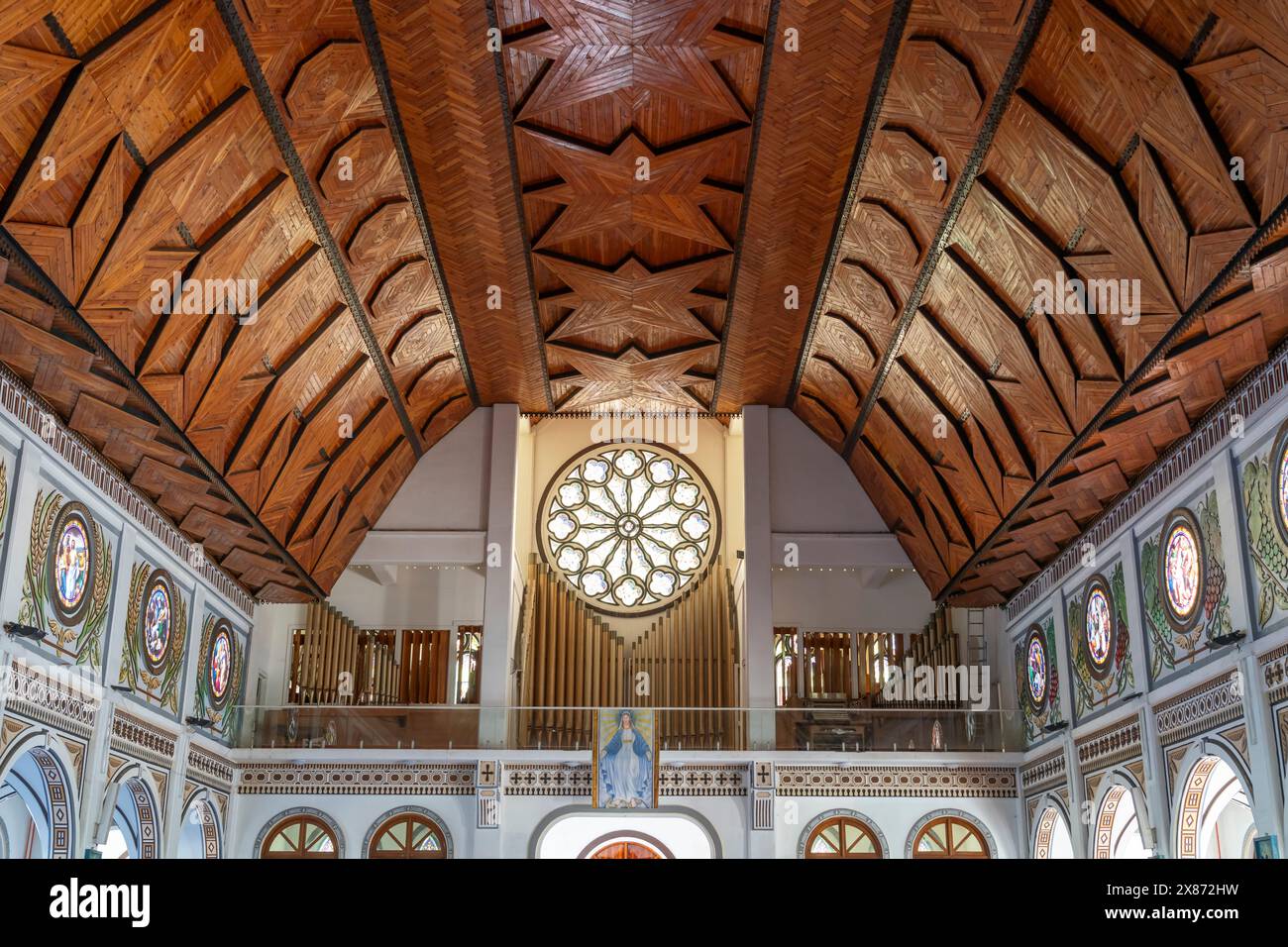 The Immaculate Conception Cathedral interior at Apia Samoa, South ...