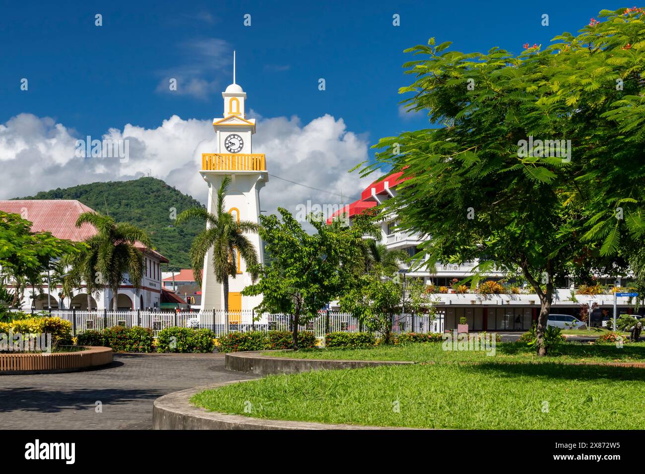 Clock tower in downtown apia hi-res stock photography and images - Alamy