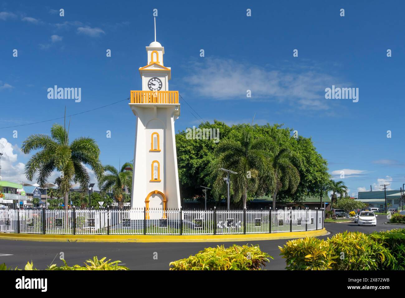 The town clock tower at Apia Samoa, South Pacific Stock Photo - Alamy