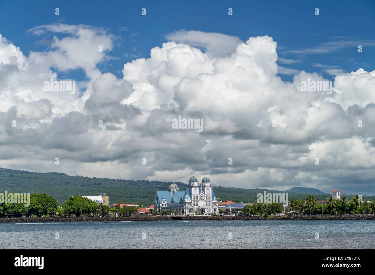 The town skyline at Apia Samoa, South Pacific Stock Photo - Alamy