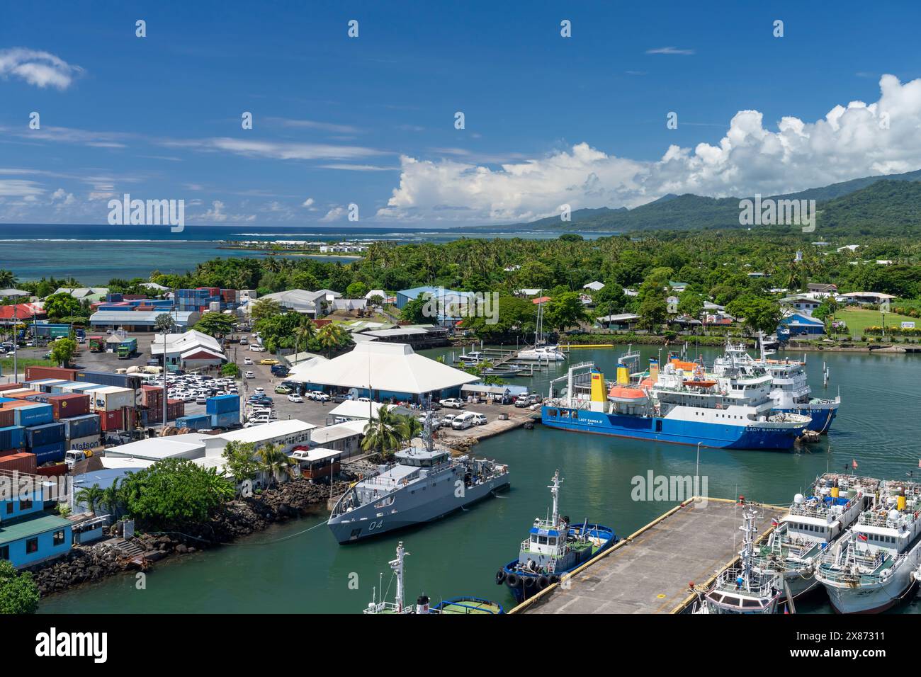 The harbor with boats at Apia, Samoa, South Pacific Stock Photo - Alamy