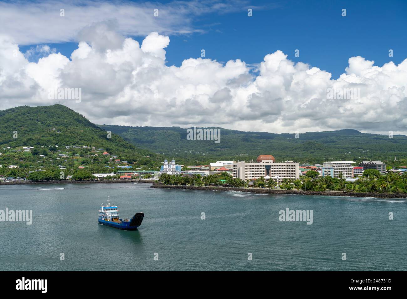 The town skyline at Apia Samoa, South Pacific Stock Photo - Alamy