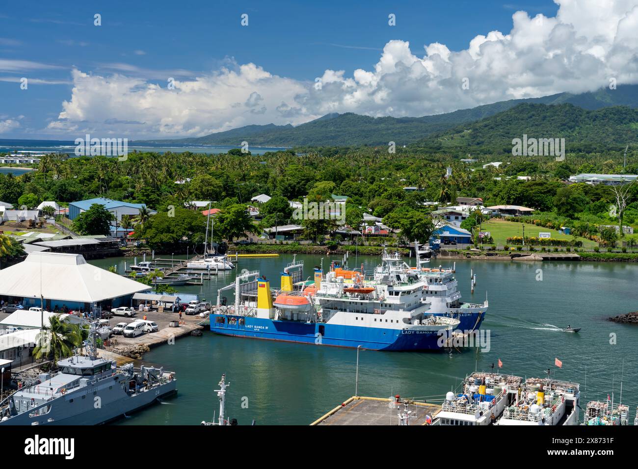 The harbor with boats at Apia, Samoa, South Pacific Stock Photo - Alamy
