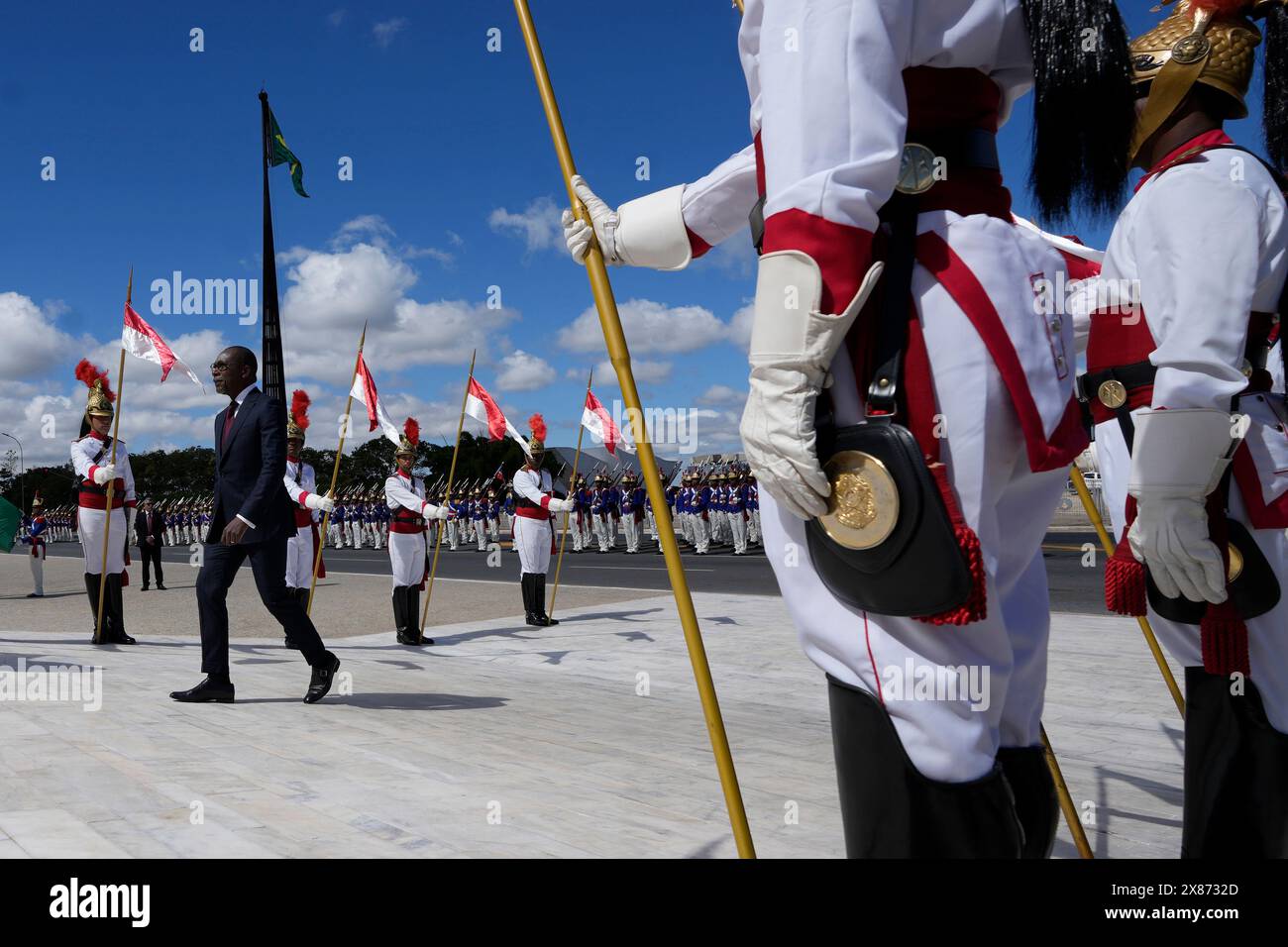 Benin's President Patrice Talon arrives to meet with Brazil's President ...