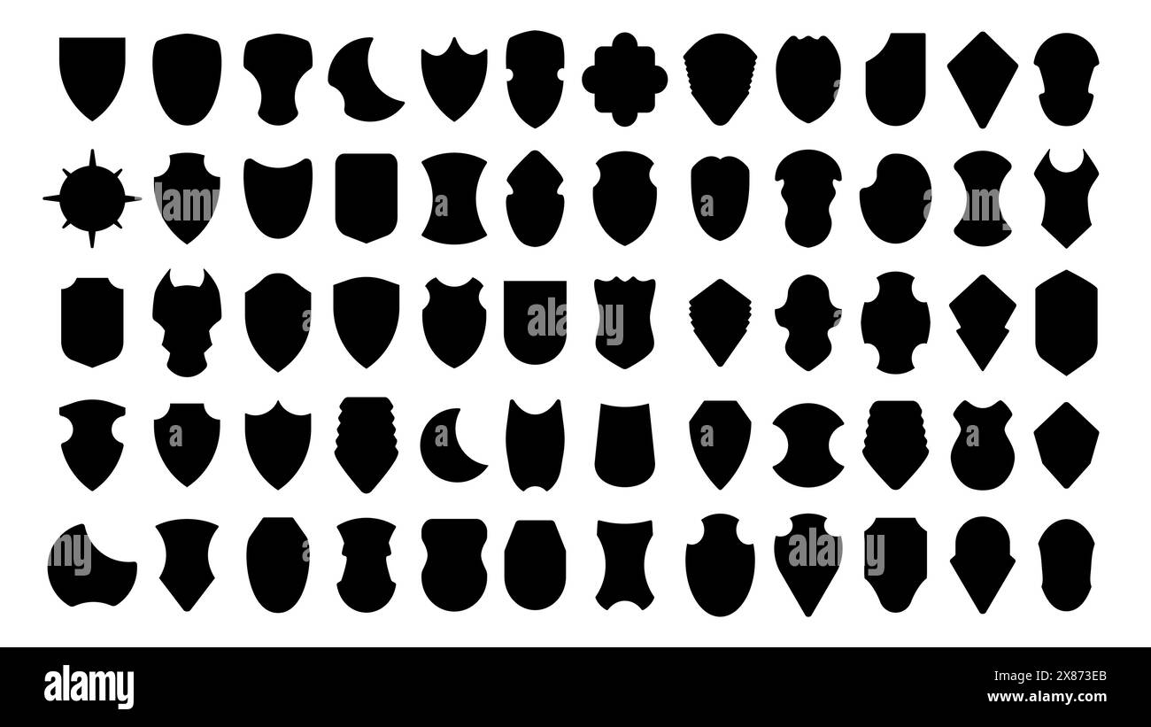 Heraldic shield Black and White Stock Photos & Images - Alamy