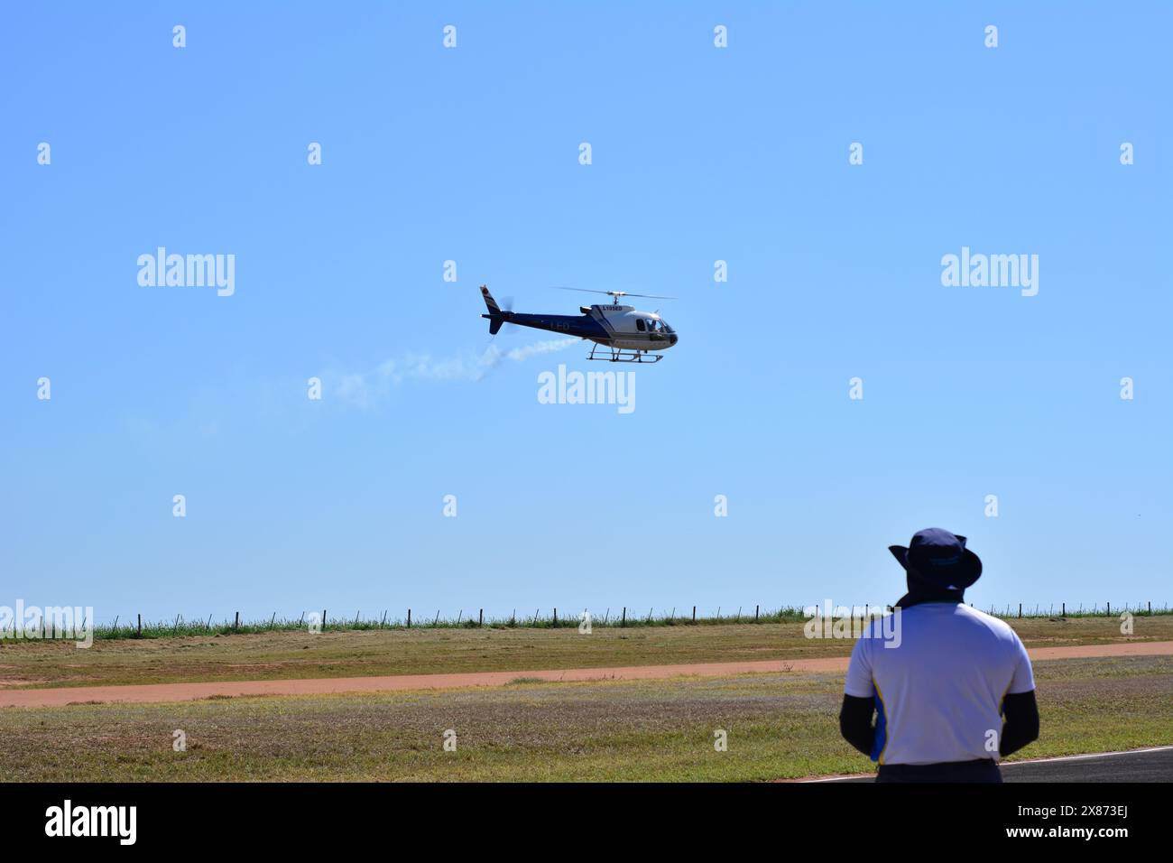 Model aircraft model of large-scale helicopter in flight in model ...