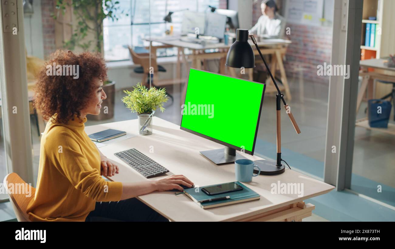 Confident Arab Businesswoman Working on Implementing Modern Business Strategy in Creative Agency ...