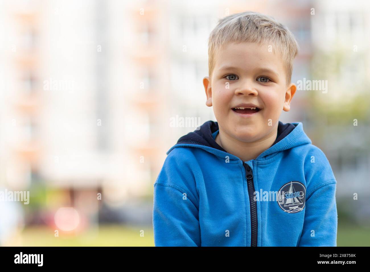 Boy with deciduous primary milk teeth lost tooth fallen out dropped Stock Photo - Alamy