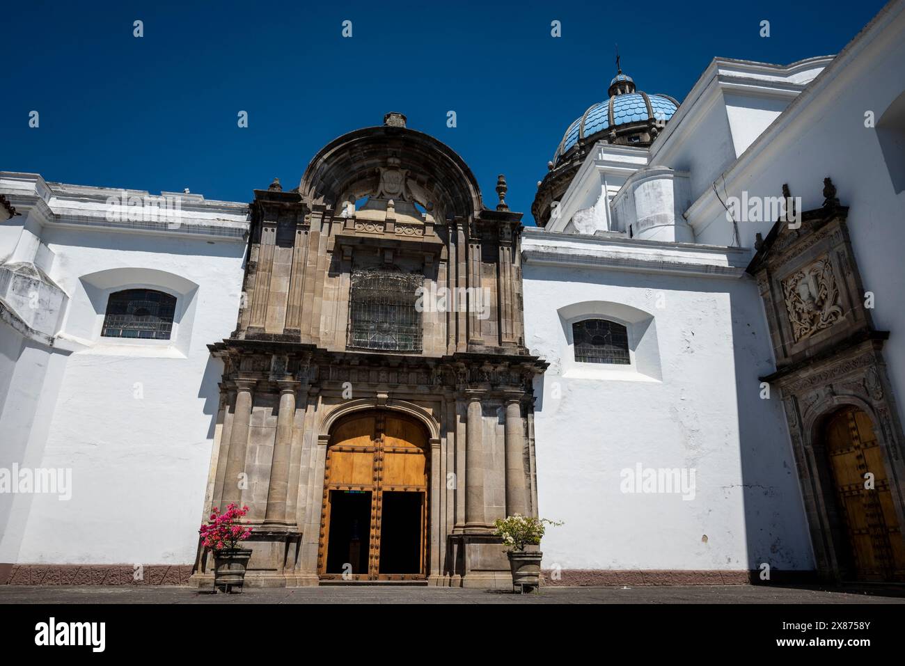 Metropolitan Cathedral, side entrance, Guatemala City,Guatemala Stock ...