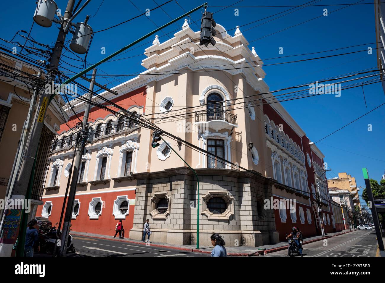 Colonial architecture in the Zone 1 District, Guatemala City, Guatemala ...