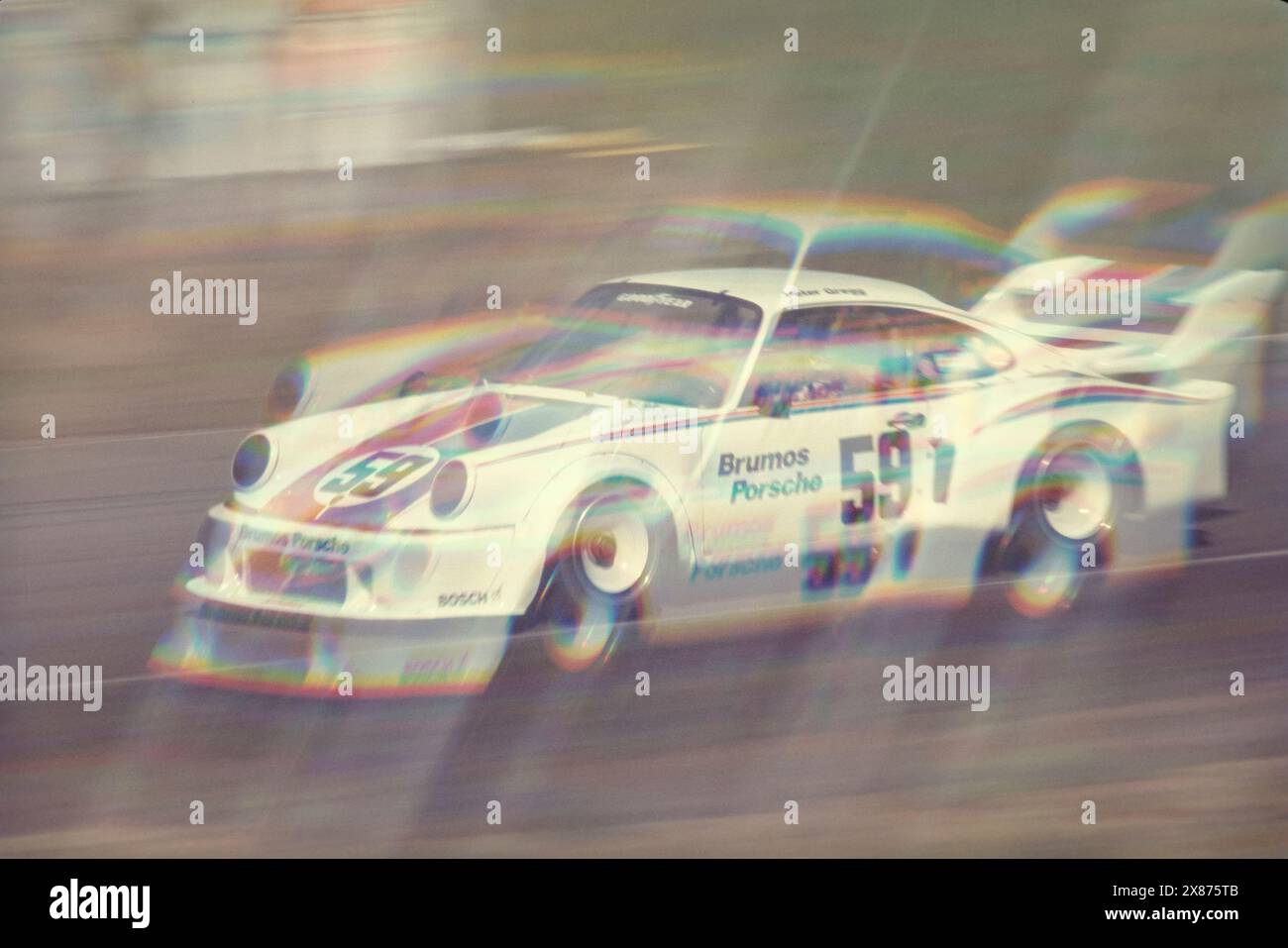 Peter Gregg's Porsche 934 on way to winning Trans-Am Race at Brainerd ...