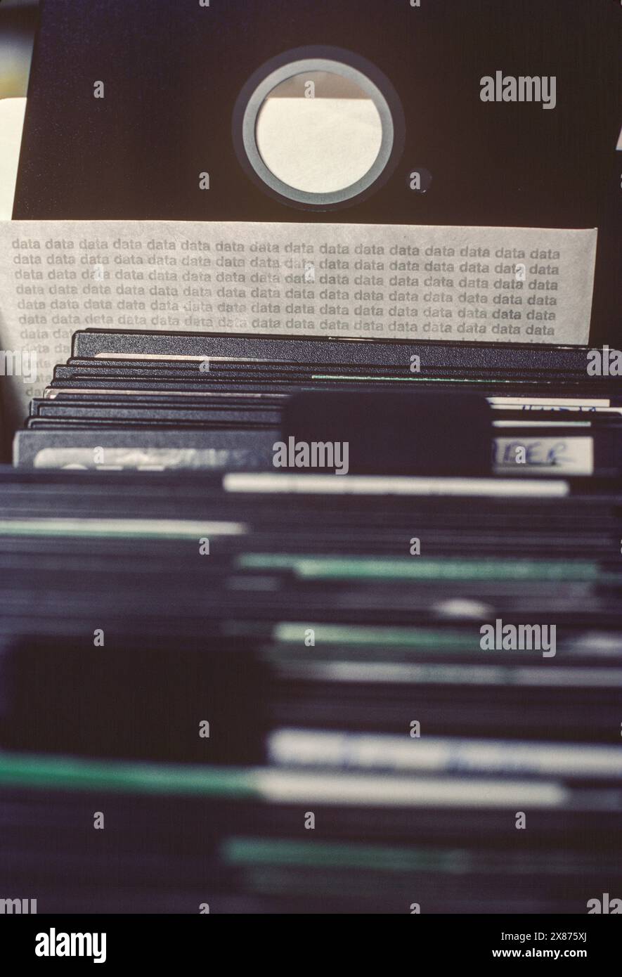 10 inch computer floppy disks in 1986 Stock Photo - Alamy