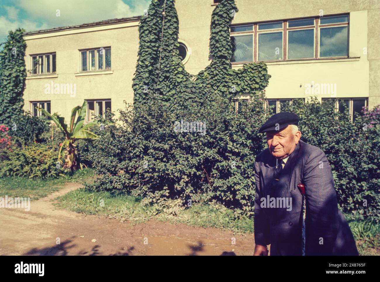 Peteris Upitis, selectionist and horticulturist, outside his home in ...