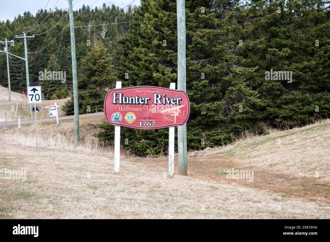 Welcome to the village of Hunter River sign in Prince Edward Island ...