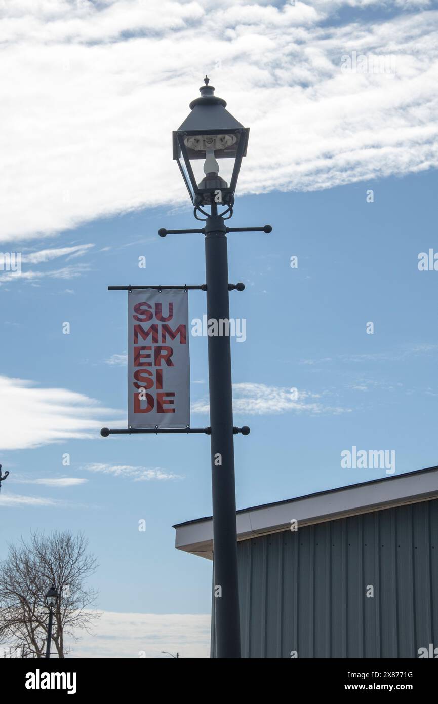 Summerside banner in Prince Edward Island, Canada Stock Photo - Alamy