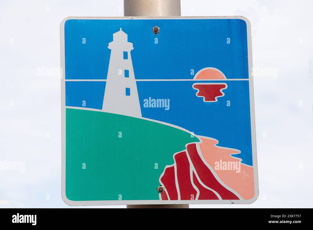 North Cape coastal scenic drive sign in Summerside, Prince Edward Island, Canada Stock Photo - Alamy