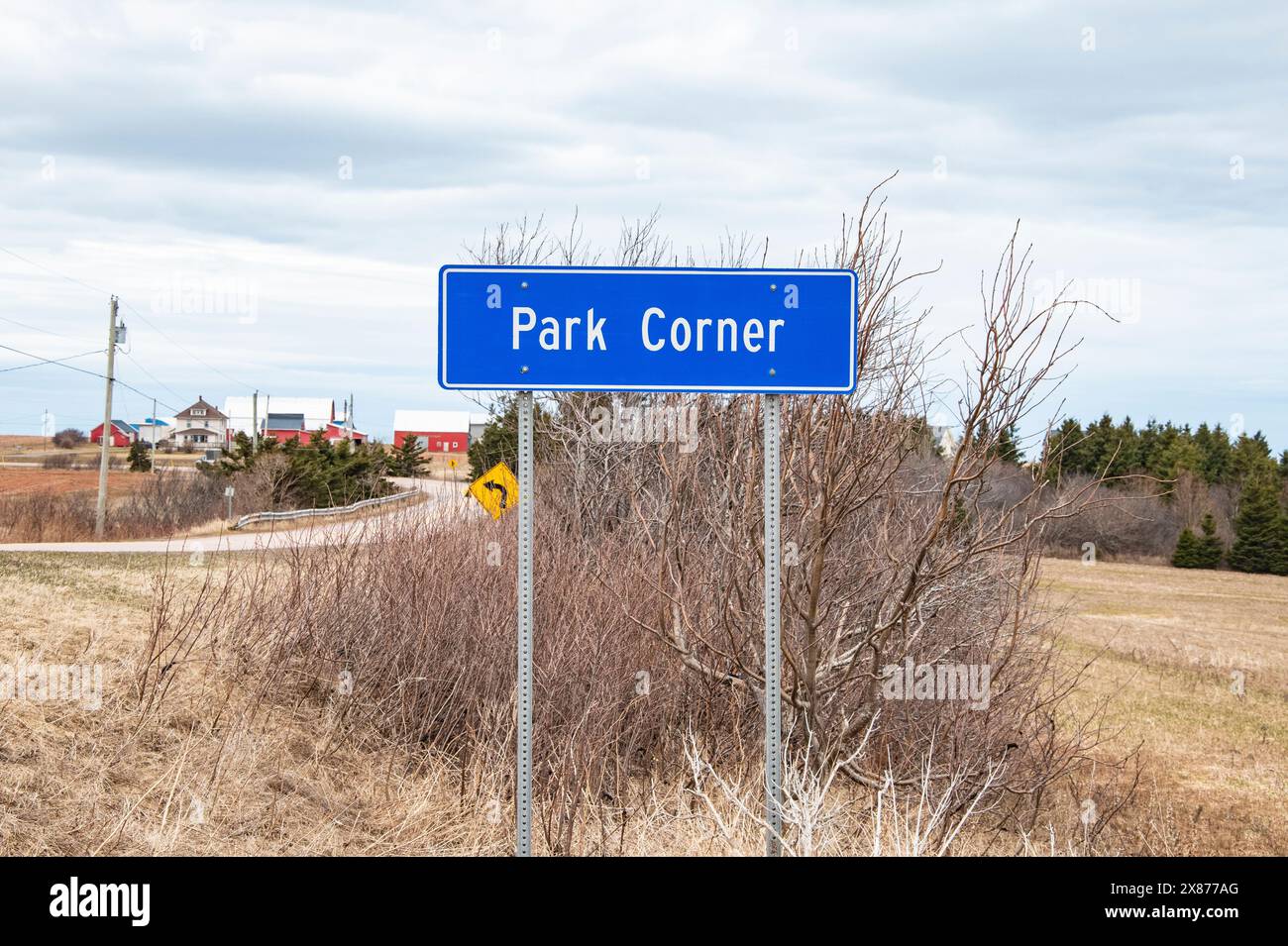 Welcome to Park Corner sign on route 20 in Prince Edward Island, Canada ...