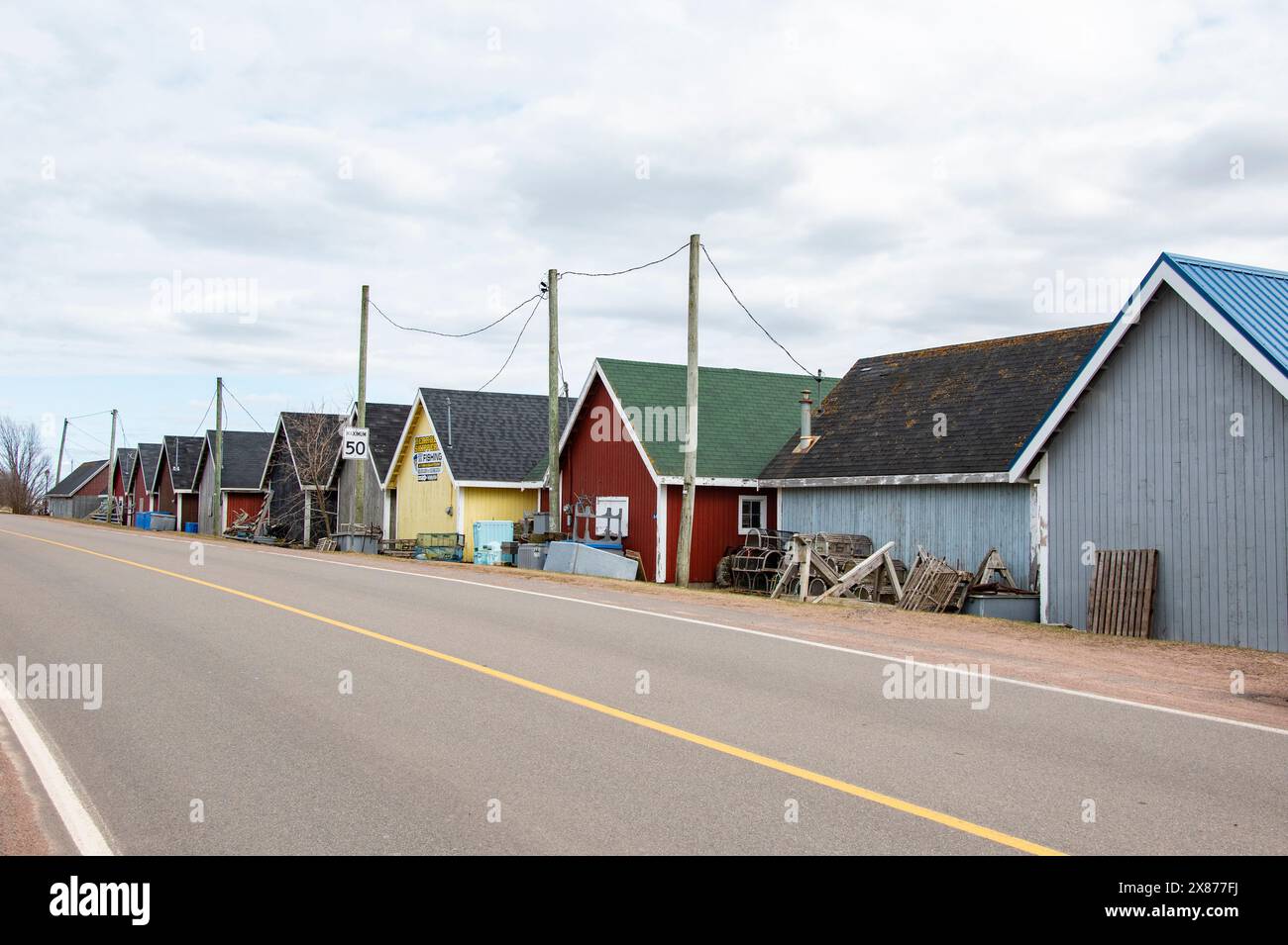 Fishing town of North Rustico, Prince Edward Island, Canada Stock Photo ...