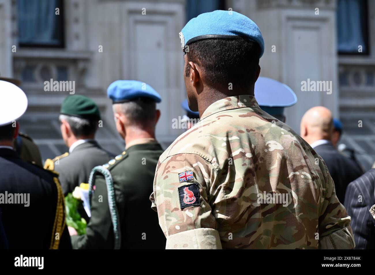 London, UK. International Day of UN Peacekeepers 2024. Ceremony held at ...