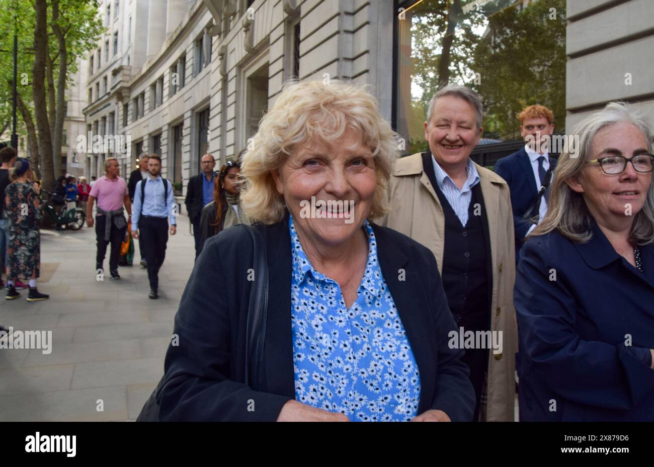 London, UK. 23rd May 2024. Former subpostmaster Jo Hamilton outside ...