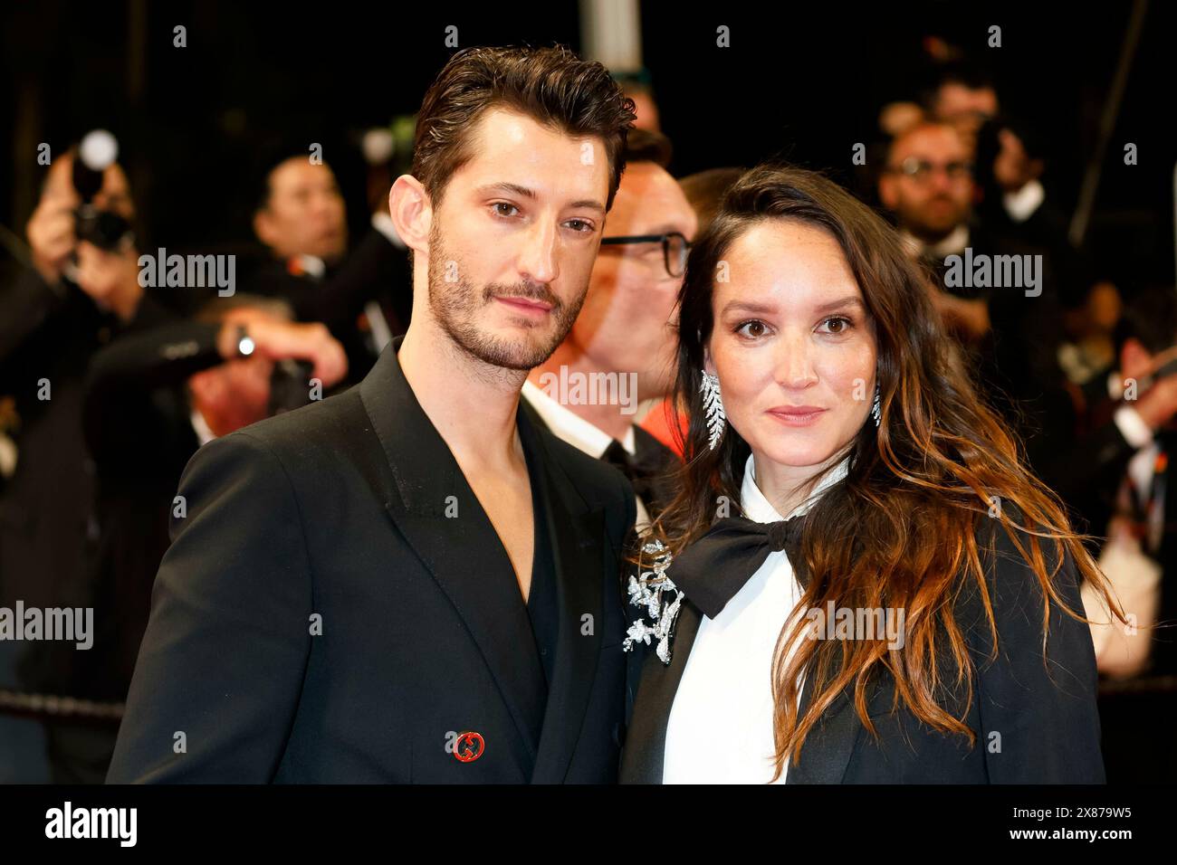 Pierre Niney and Anais Demoustier depart the premiere of 'The Count of ...