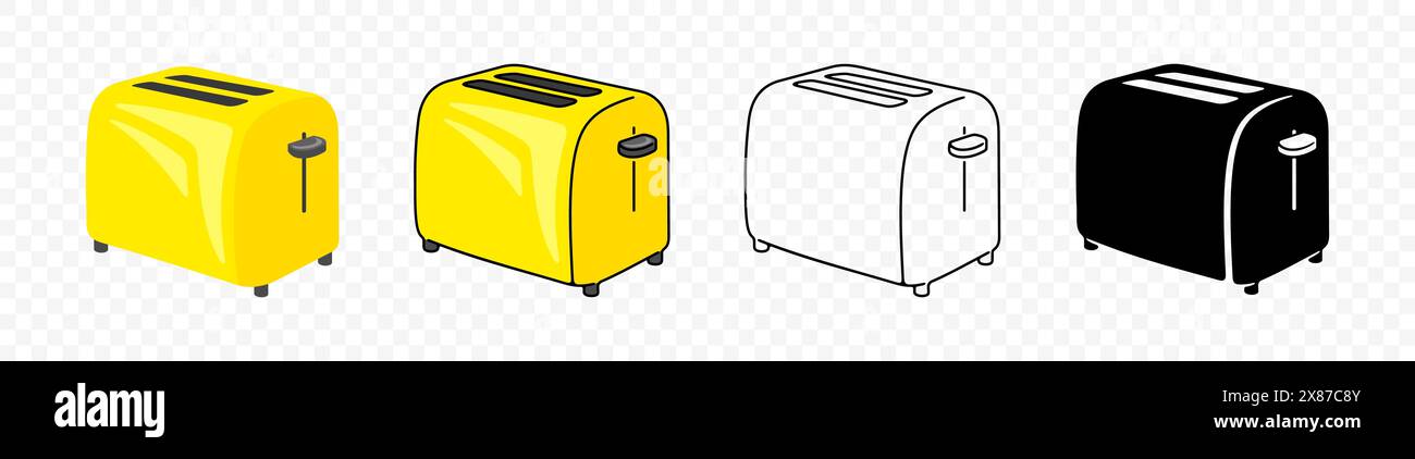 Toaster, toast, appliance and kitchen utensile, graphic design. Food ...