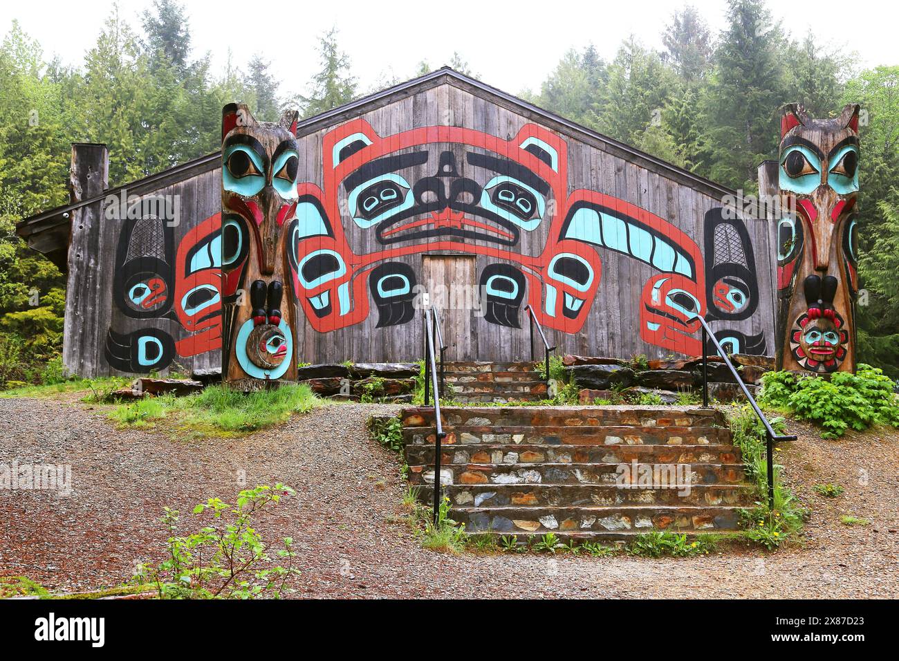 Tlingit Beaver Clan House, Saxman Village, Ketchikan, Revillagigedo ...