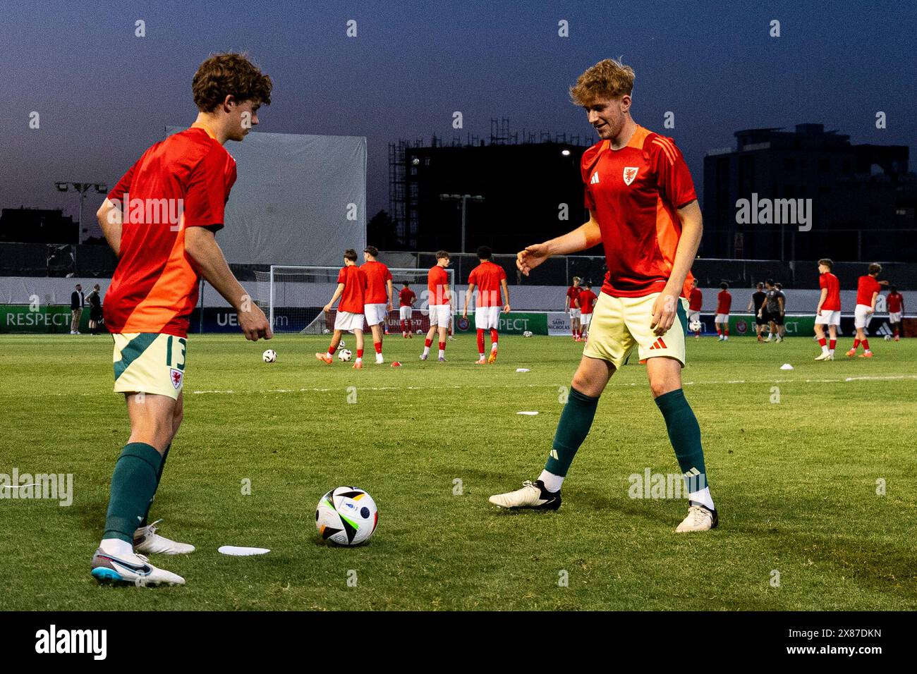 LARNACA, CYPRUS - 23RD MAY 2024: Louis Griffiths & Rhys Morrish during ...