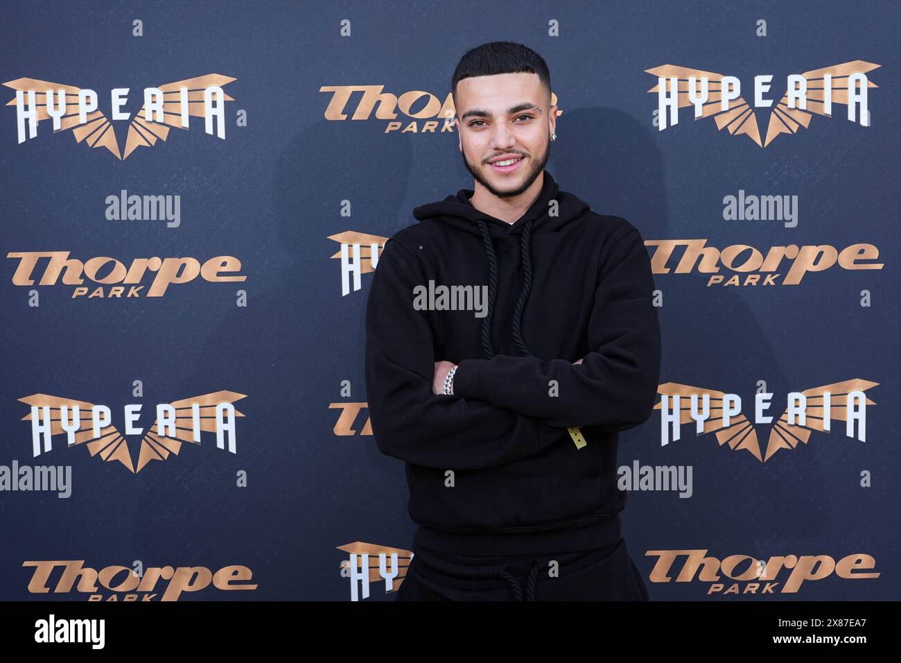 EDITORIAL USE ONLY Junior Andre arrives at Thorpe Park's VIP launch ...
