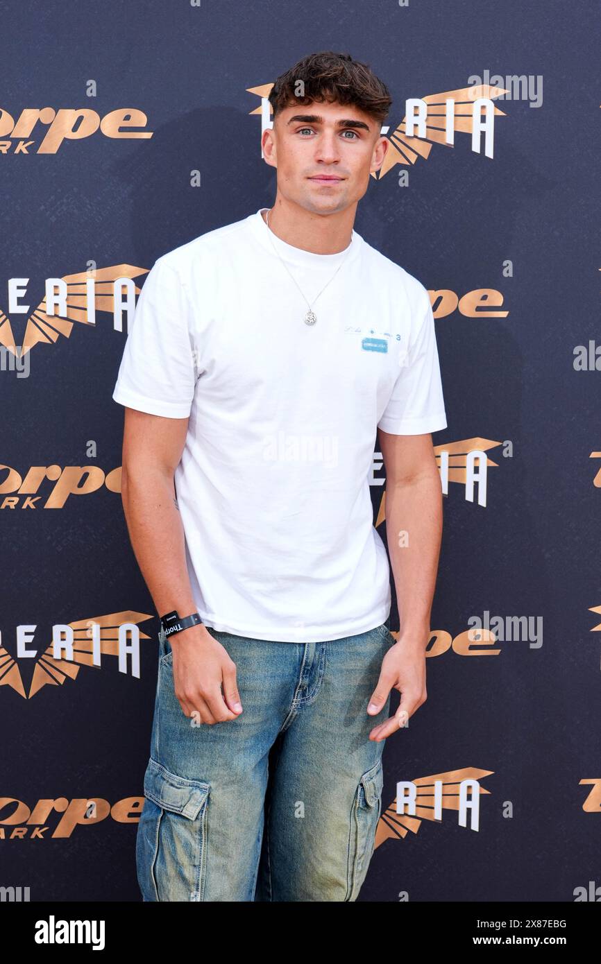 EDITORIAL USE ONLY Kodie Murphy arrives at Thorpe Park's VIP launch ...