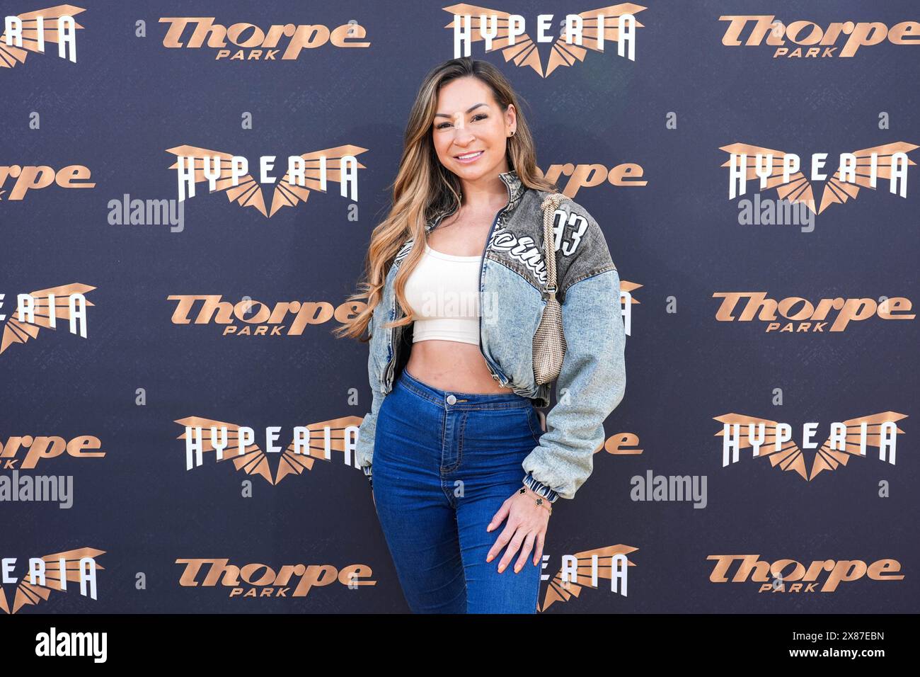 EDITORIAL USE ONLY AJ Bunker arrives at Thorpe Park's VIP launch party ...