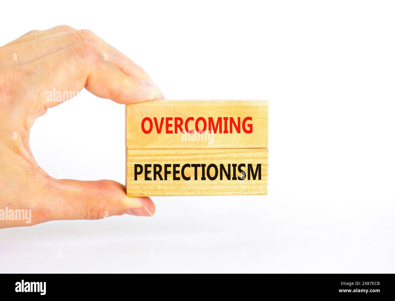 Overcoming perfectionism symbol. Concept words Overcoming perfectionism ...