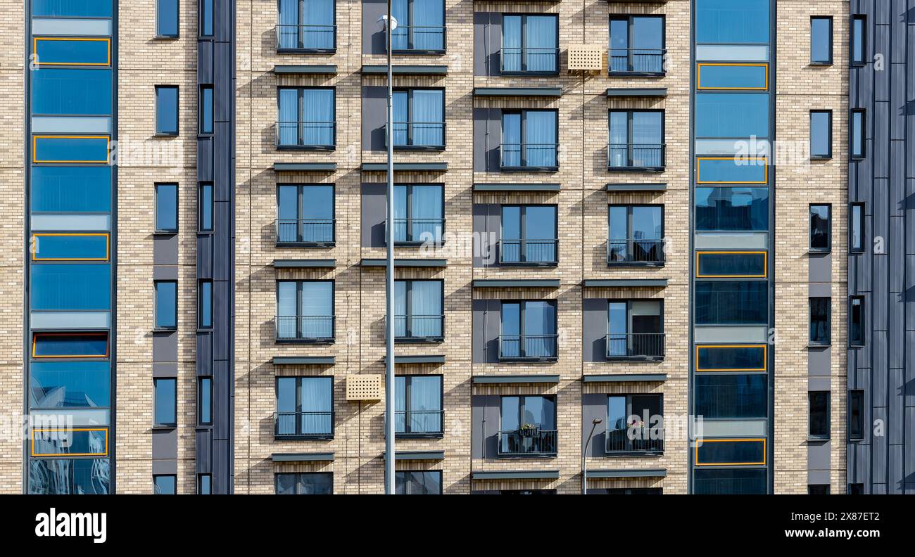 Modern apartment building. Residential condo house, exterior ...