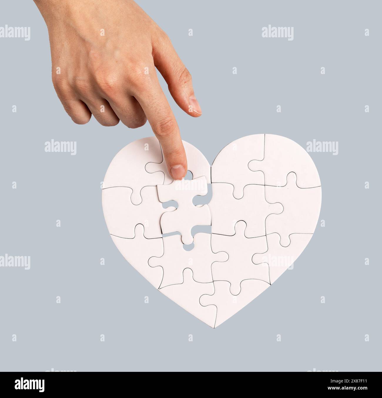 Heart puzzle, jigsaw health care concept. Therapy work, healthy charity ...