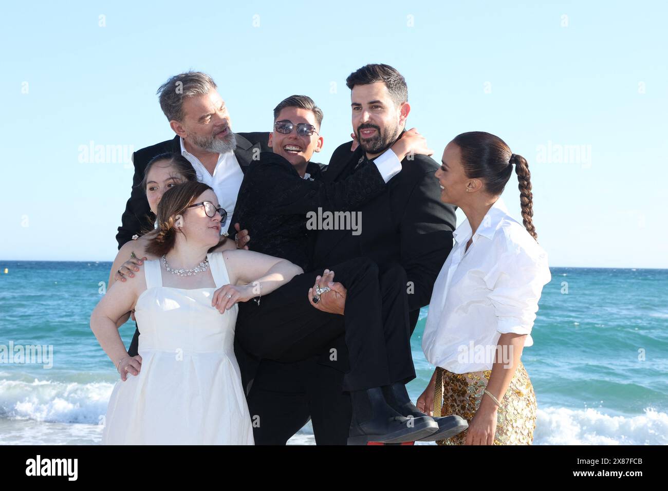 Artus, Alice Belaidi, Clovis Cornillac, Sofian Ribes, attending Un p'tit truc en plus Party held ...