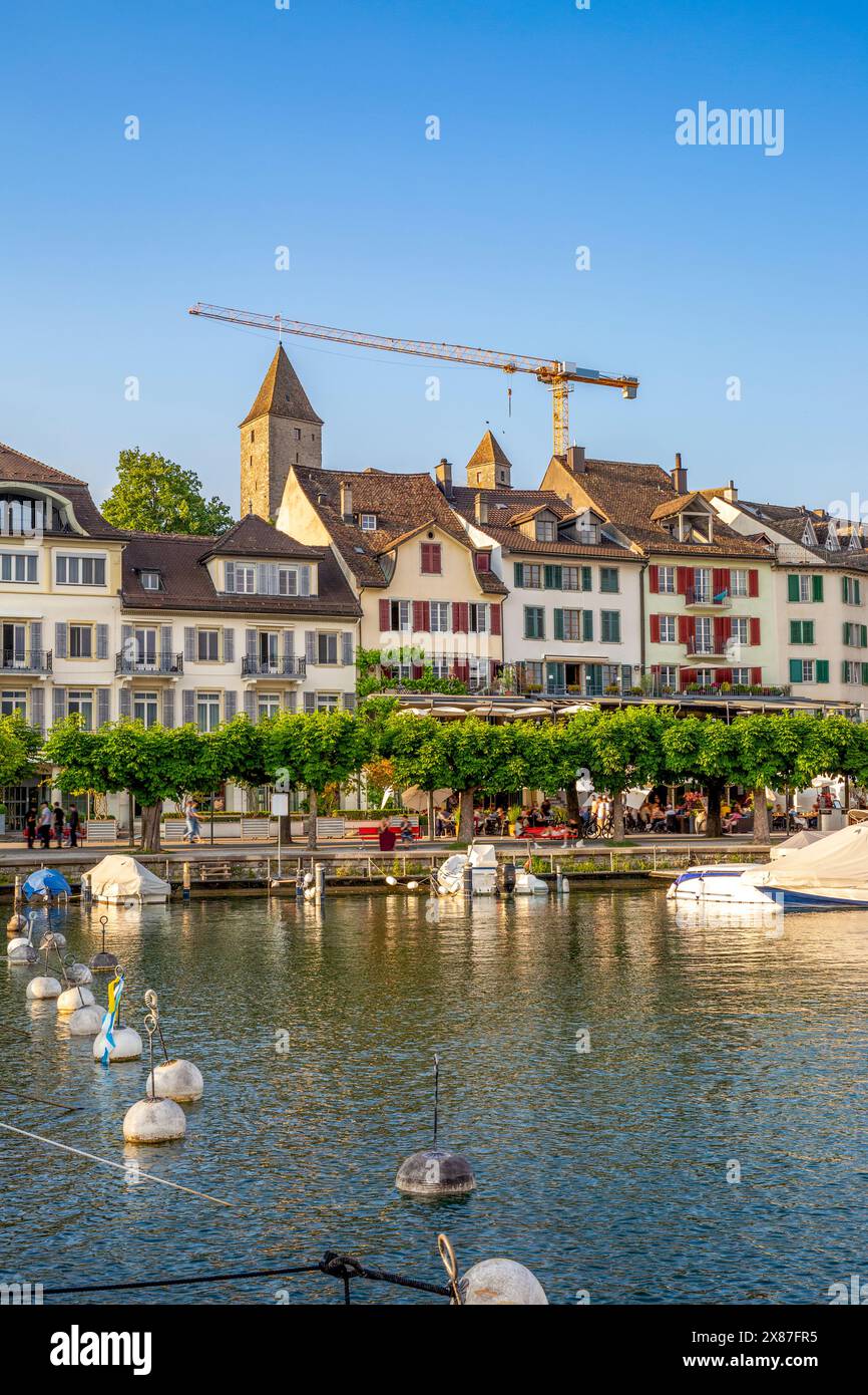 Harbor at Lake Zurich in Rapperswil, St Gallen Canton, Switzerland ...