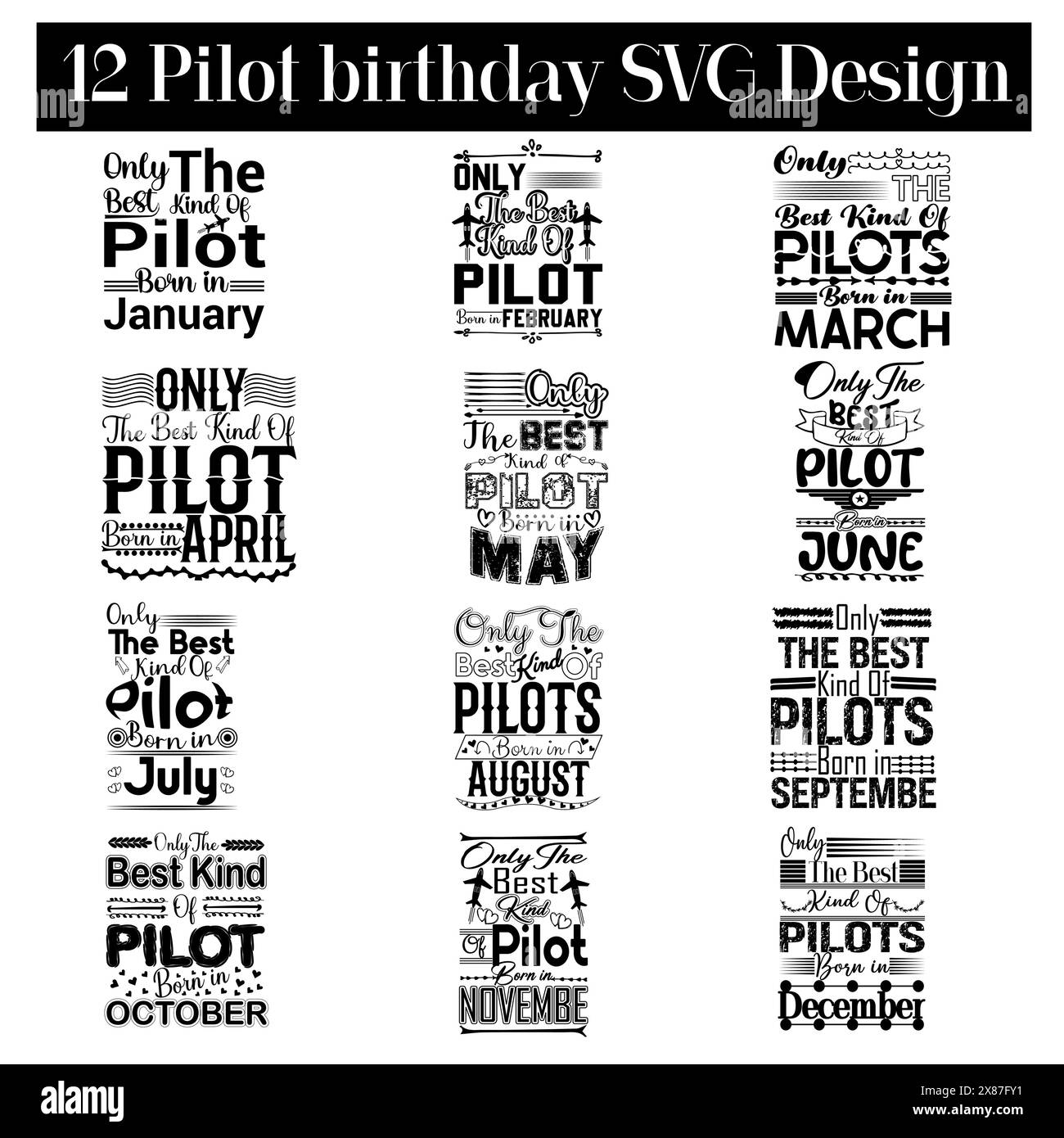 Stylish lettering Cut Out Stock Images & Pictures - Alamy