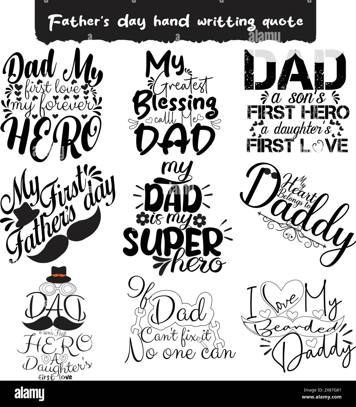Fathers day quotes Stock Vector Images - Alamy