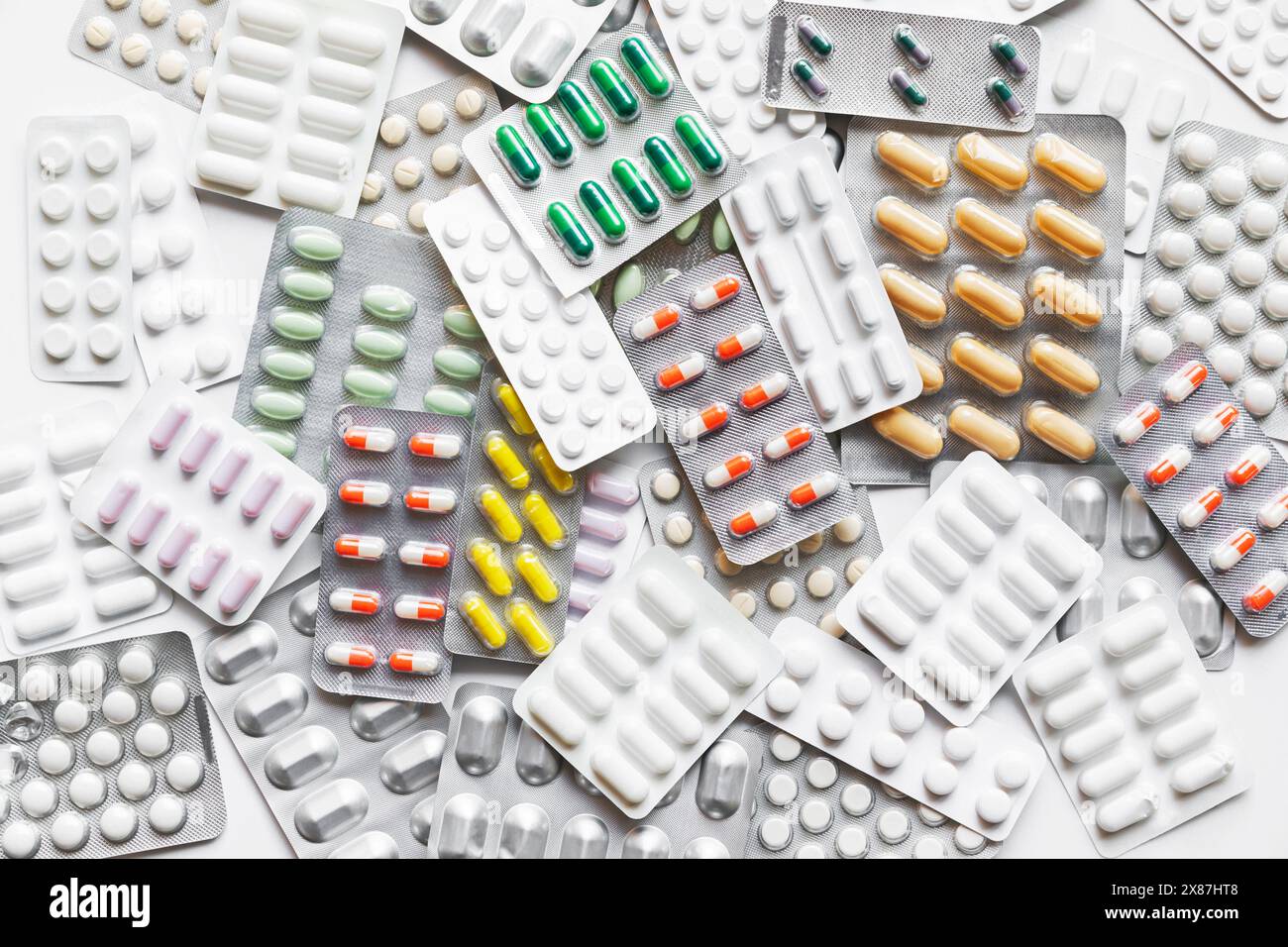 Collection of various medicine blister packs Stock Photo - Alamy