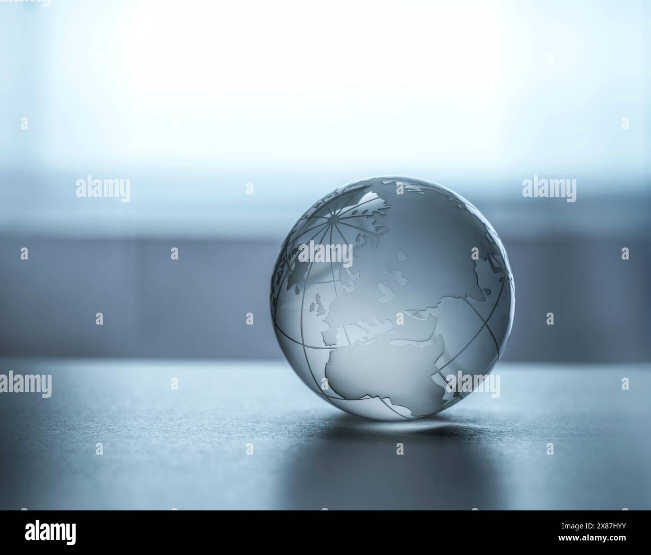 Glass sphere of planet Earth Stock Photo - Alamy