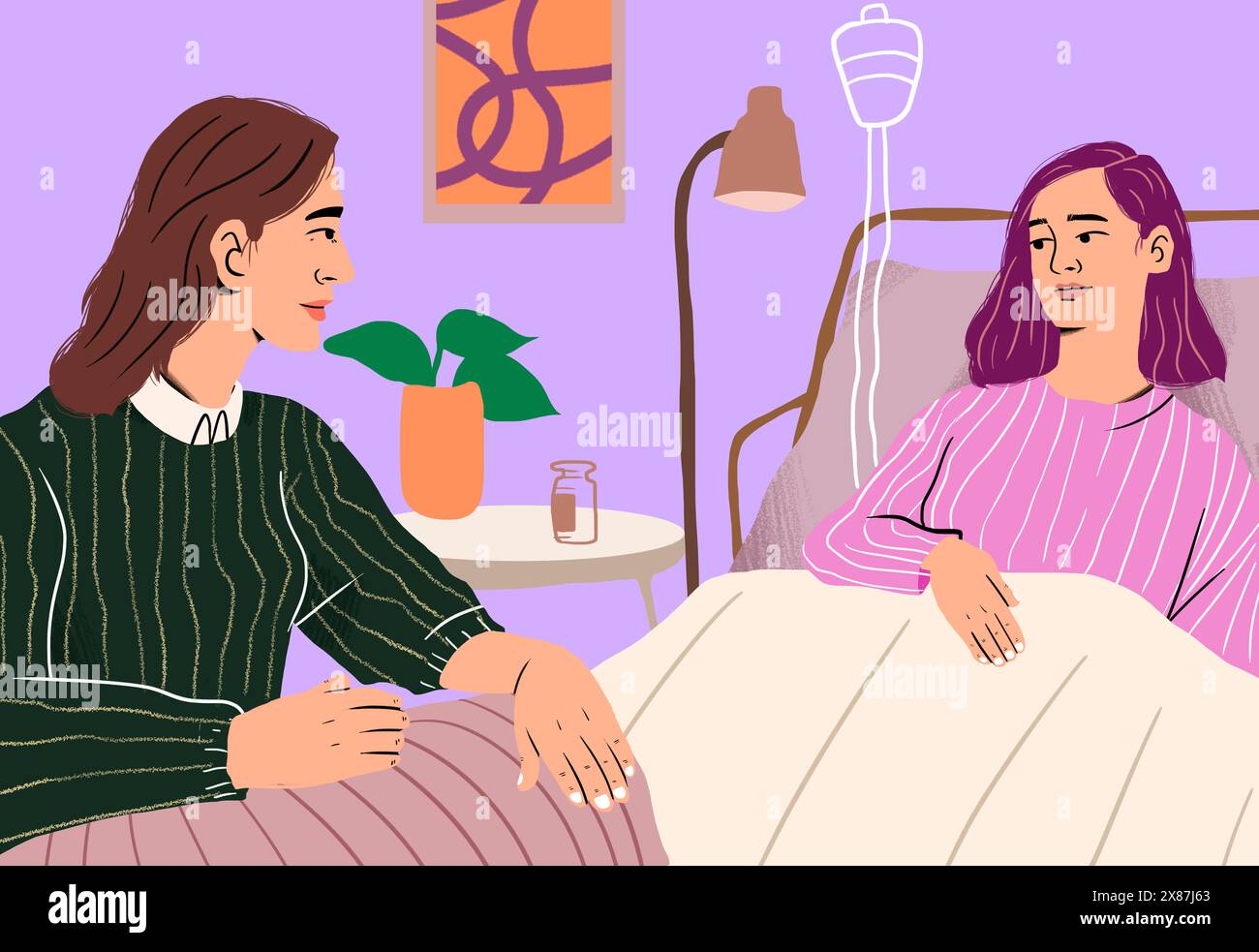 Woman patient on hospital bed hi-res stock photography and images - Alamy