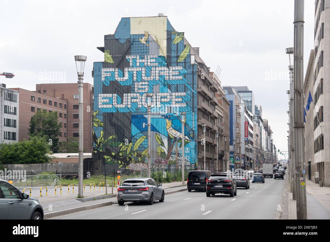 Brussels future is europe mural hi-res stock photography and images - Alamy