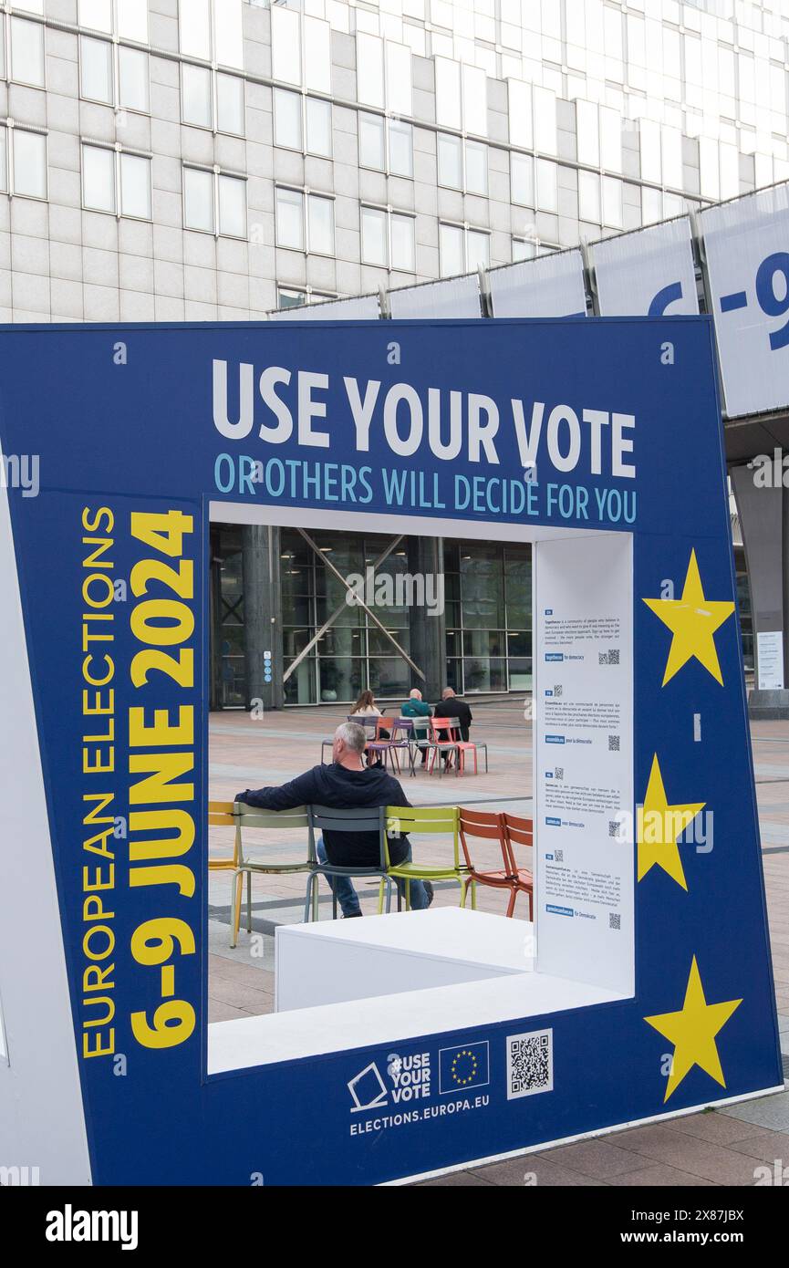 European elections 2024 Use your vote banner on Esplanade and Altiero ...