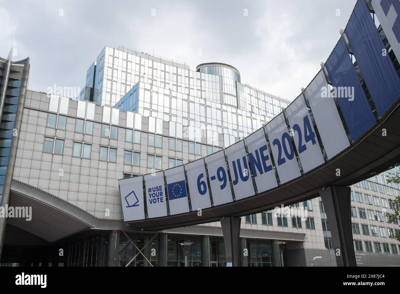 European elections 2024 Use your vote banner on Esplanade and Altiero ...
